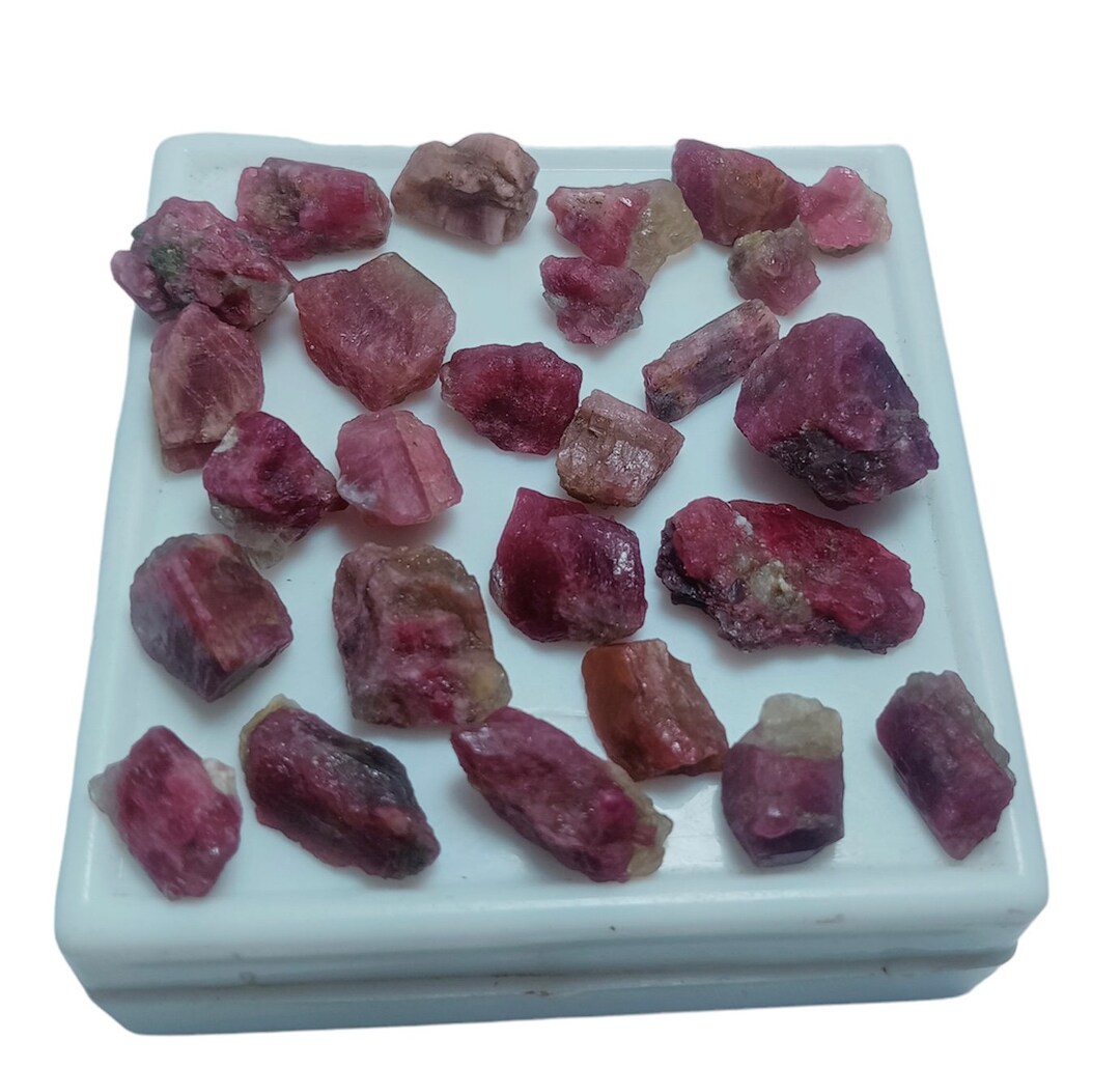 10 Pices Ruby Rough, Ruby Rough for Jewellery, Certified Red Ruby Loose ...