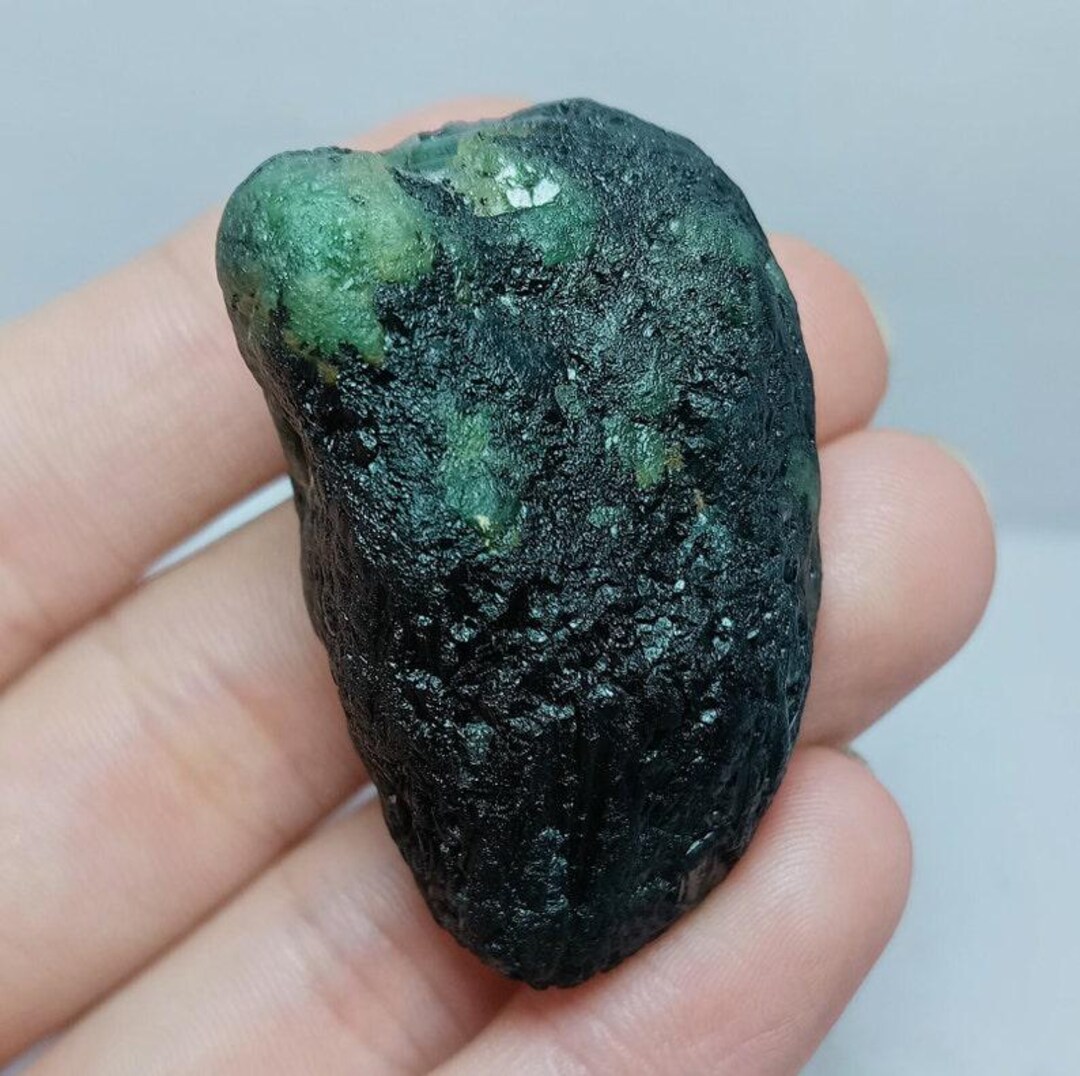 Emerald Rough, Natural Zambian Emerald Rough, Dark Green Emerald Raw ...