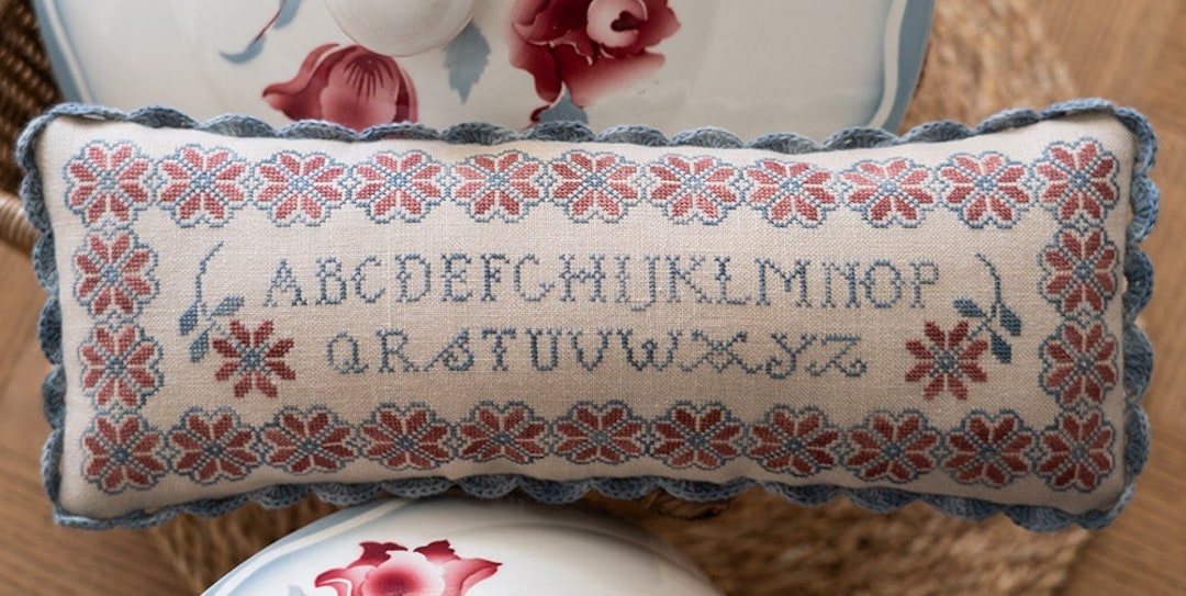 Red and Blue ABC Tralala Cross Stitch Diagram PDF - Etsy