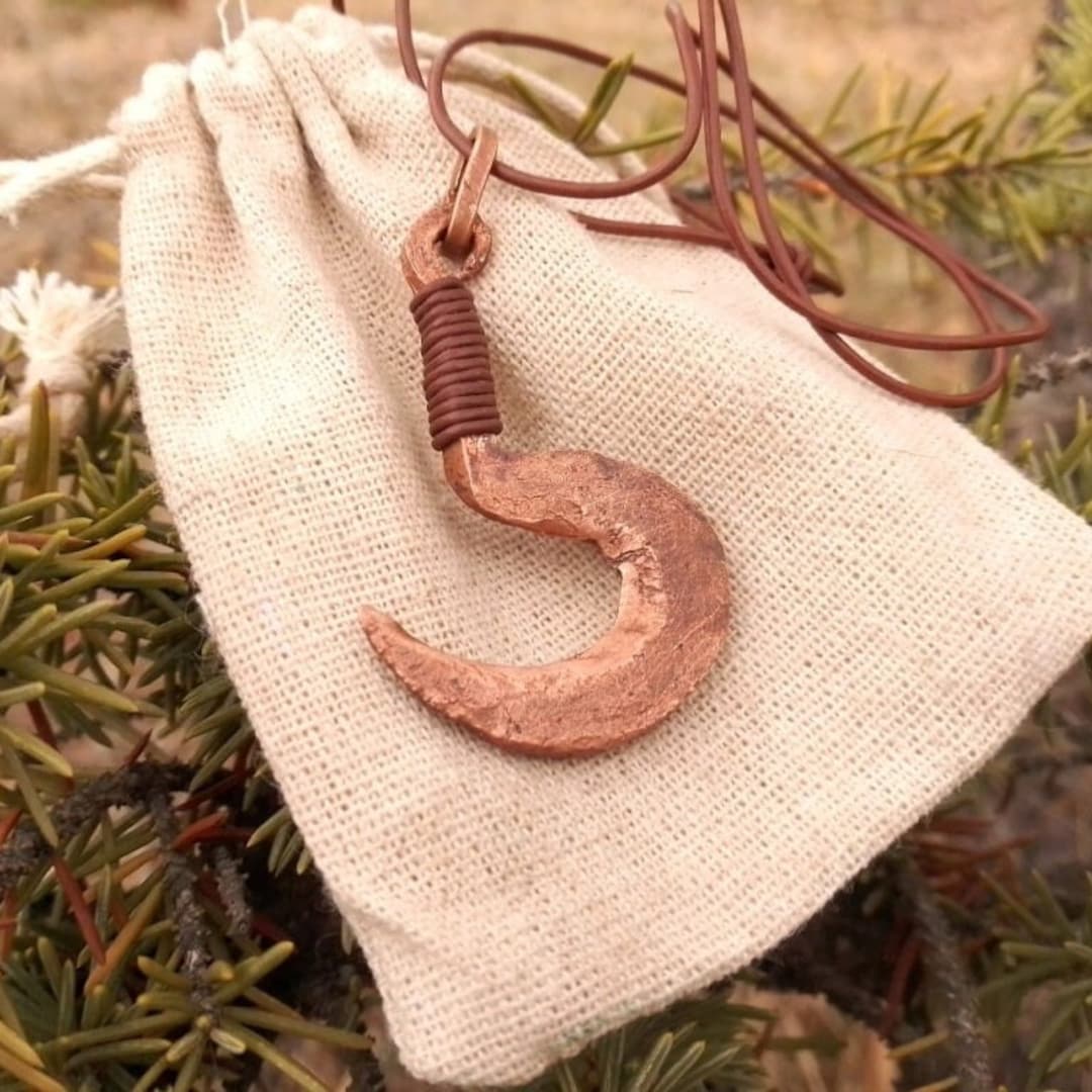 Copper Sickle Amulet, Sickle Pendant, Sickle Necklace - Etsy