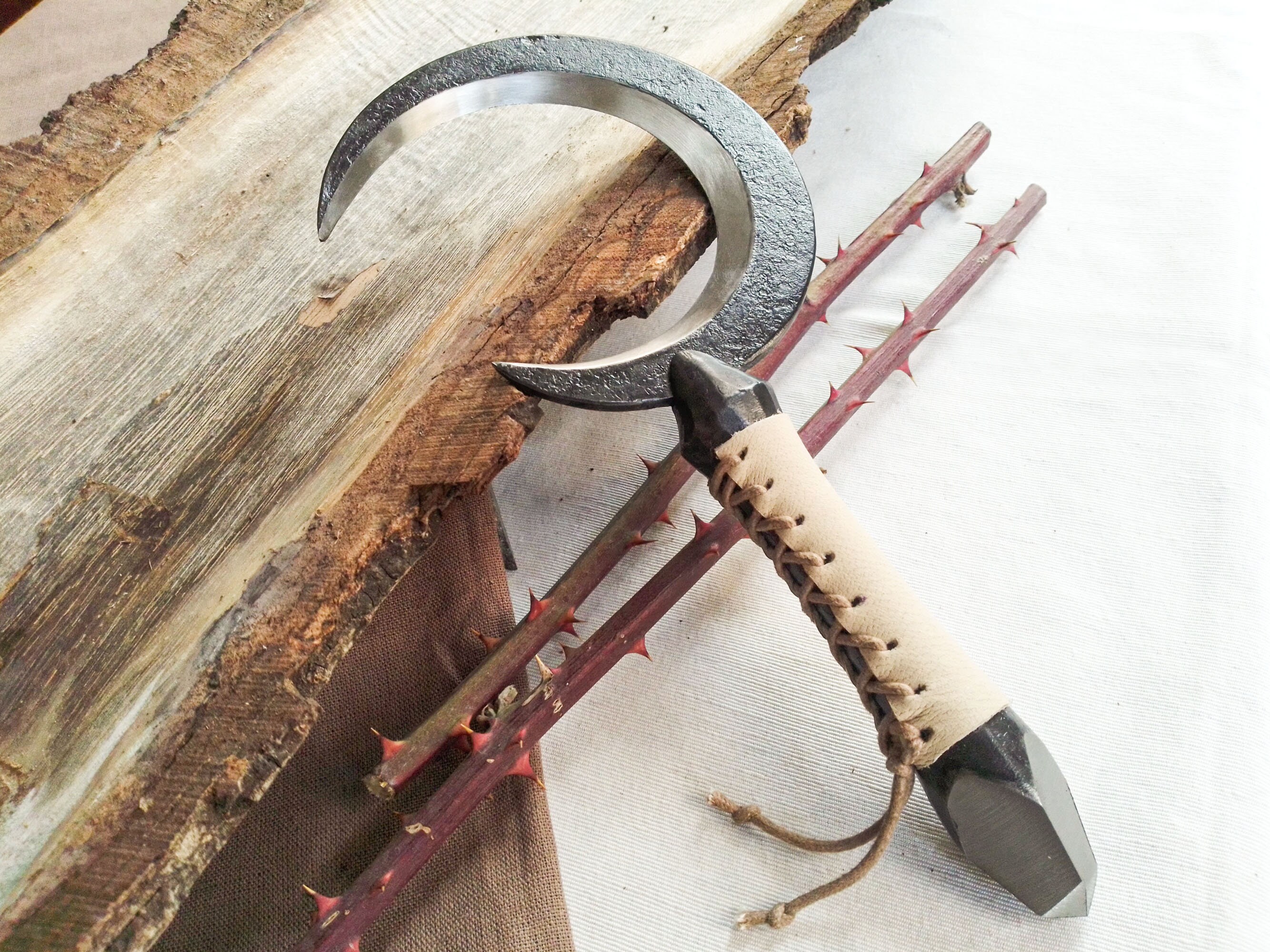 Ritual Sickle, Wrought Steel Sickle - Etsy