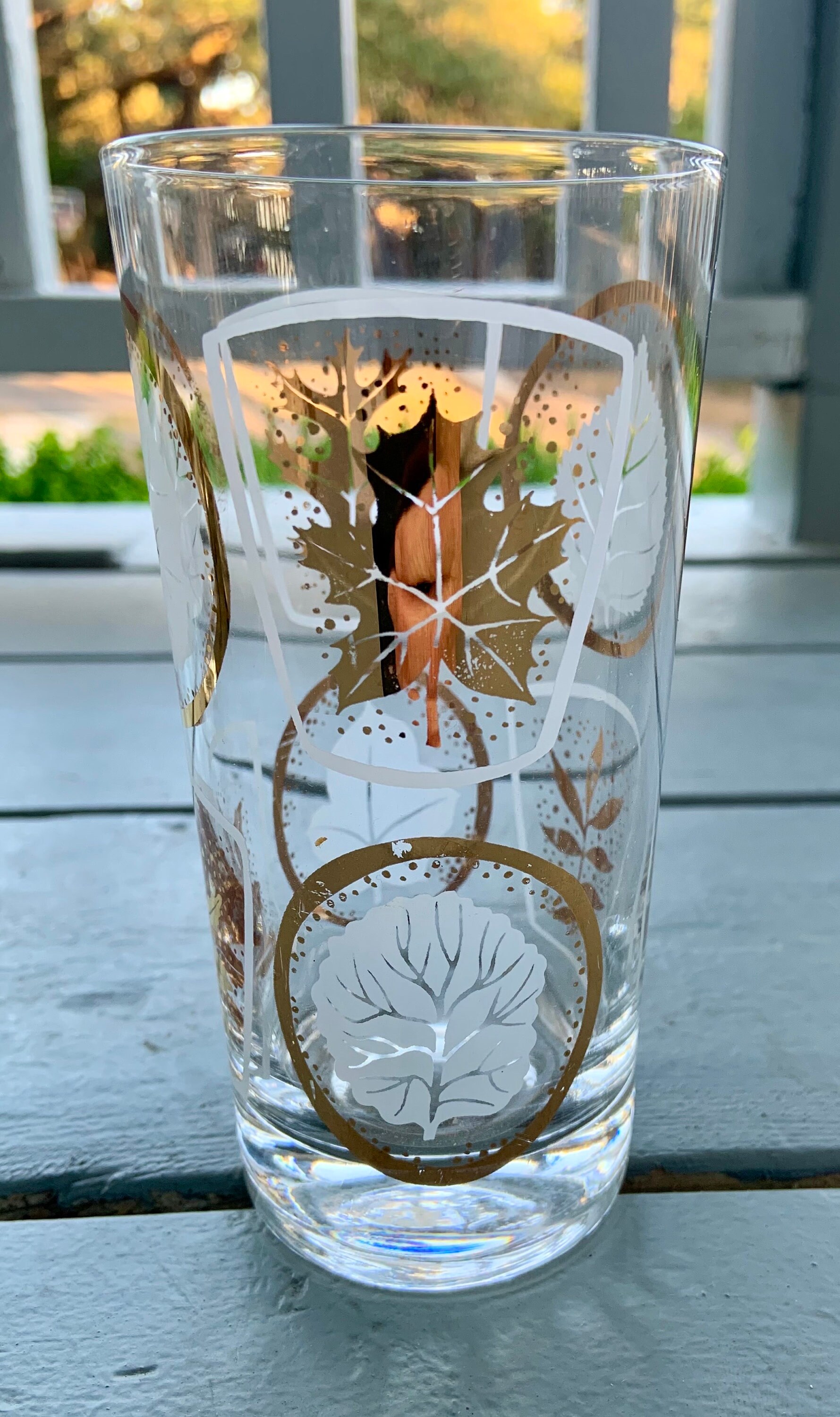 8 Vintage/retro Libbey Highball Glasses in Gold Carrier - Etsy