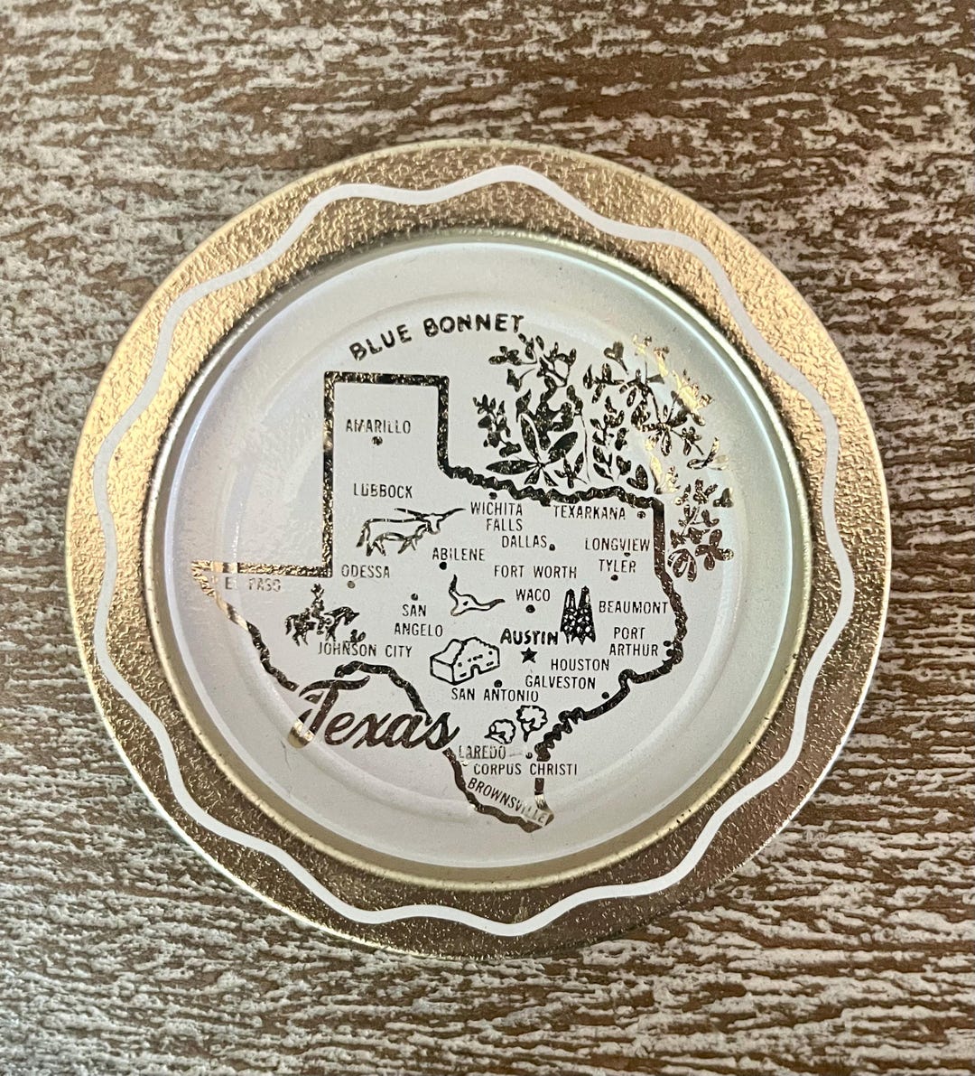 Vintage 1950's Golden Souvenir Texas Coasters Set of 6 - Etsy