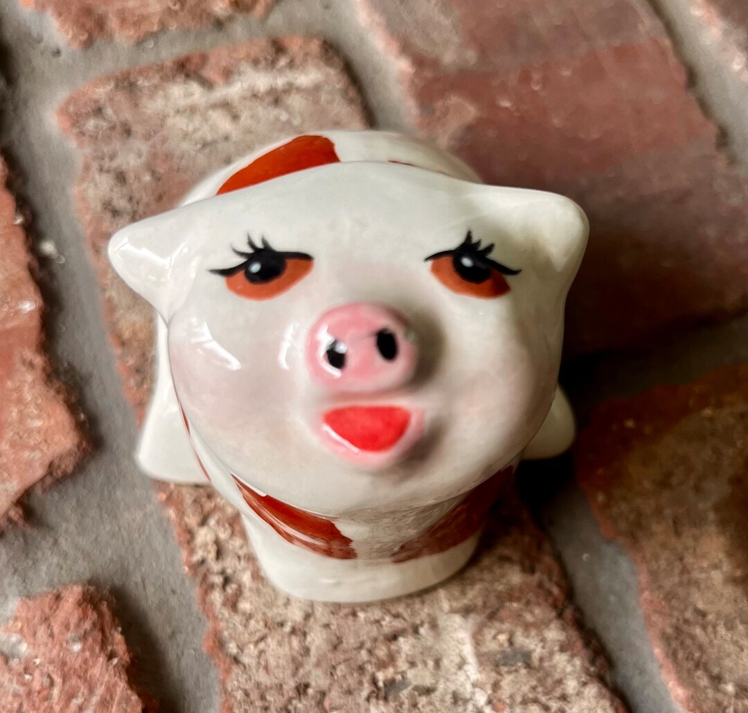 Vintage 1950's Hector Ceramic Hand Painted Pig - Etsy