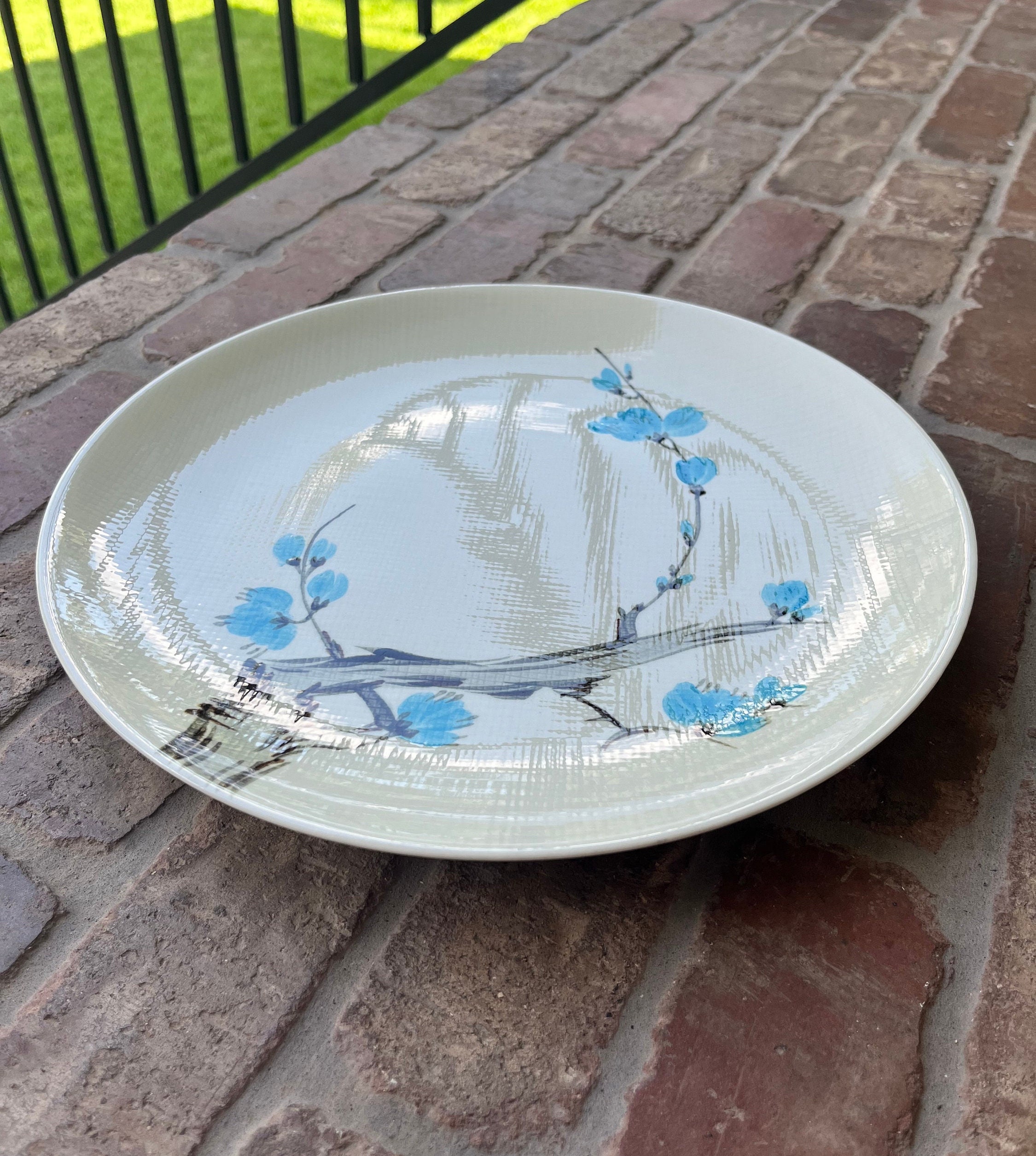Vintage MCM Red Wing Pottery Anniversary Driftwood Dinner Plate - Etsy