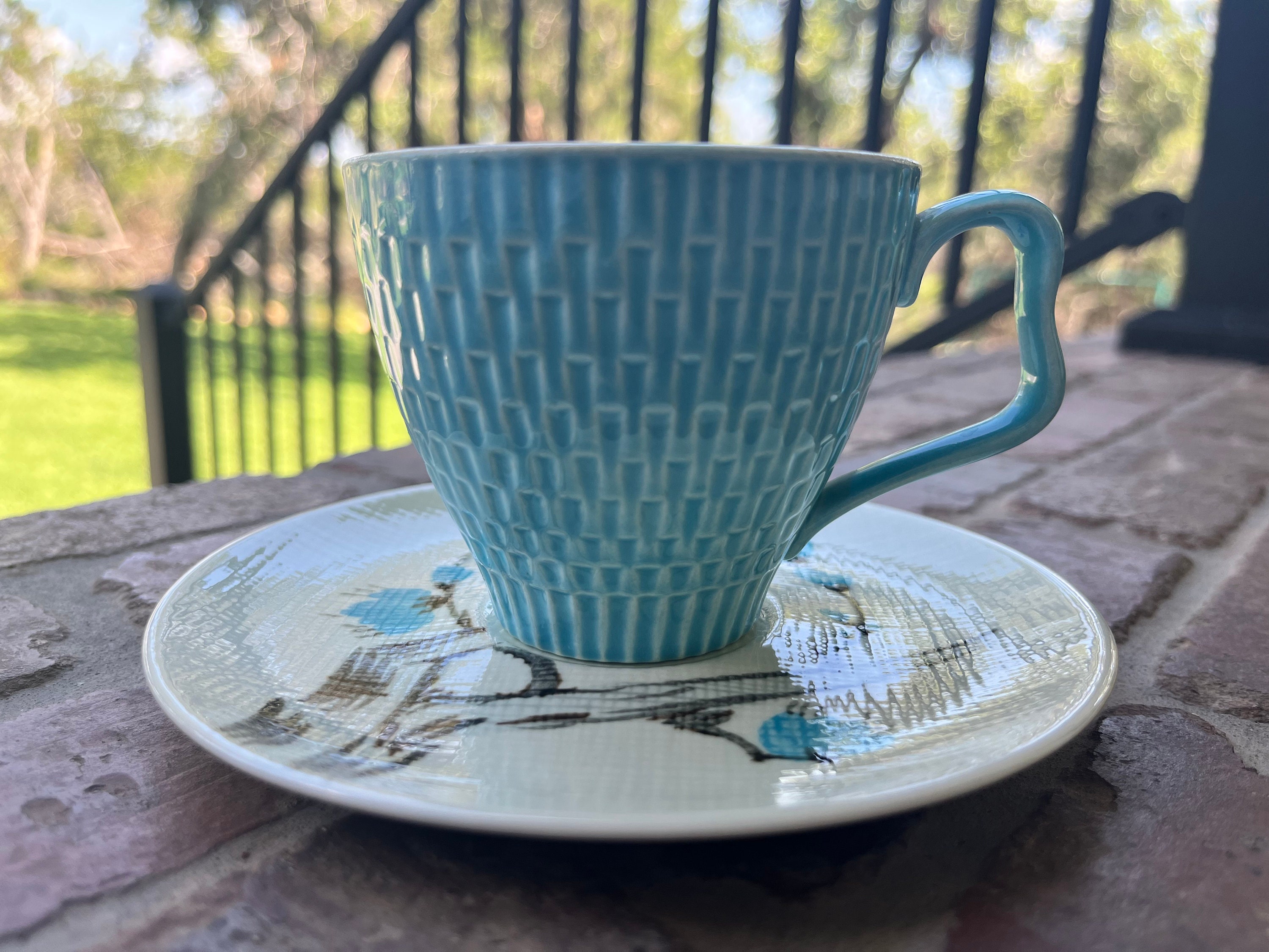 Vintage Red Wing Pottery Anniversary Driftwood Teacup & Saucer - Etsy