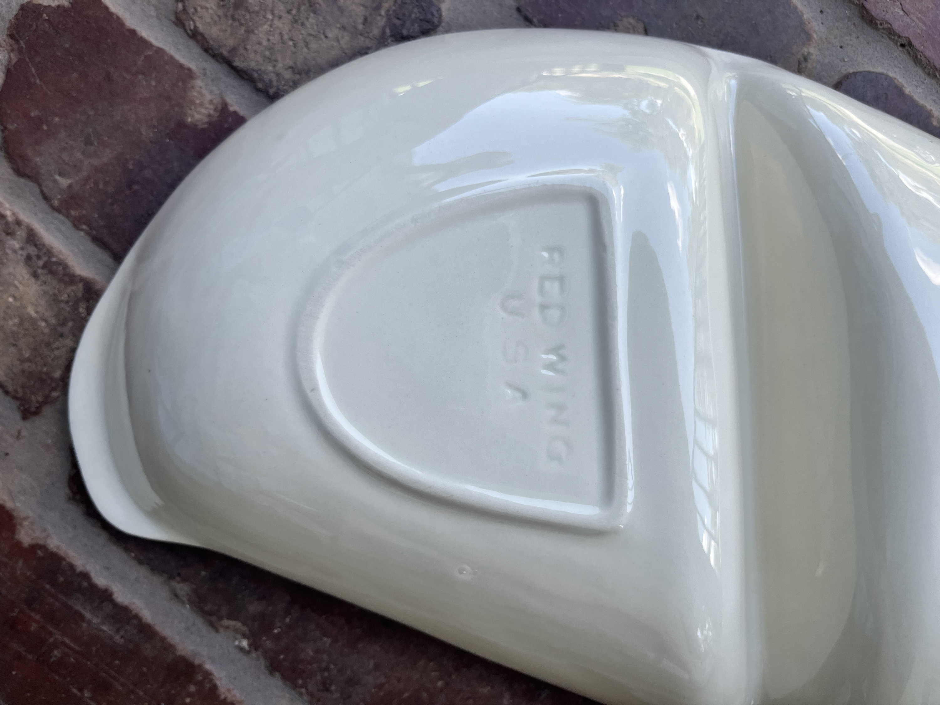 Red Wing Pottery Anniversary Driftwood Divided Vegetable Dish Vintage ...