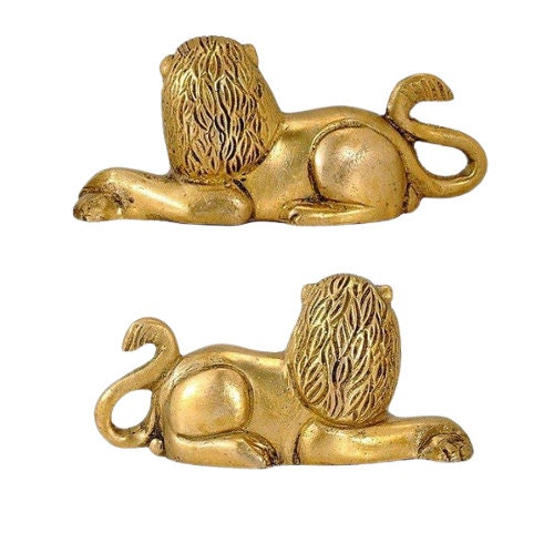Brass Lion Idol for Maha Vastu Shastra and Feng Shui Remedies for Home ...
