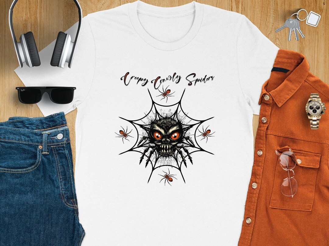 Creepy Crawly Spiders T-shirt Scary Halloween Shirt Spooky Spider ...