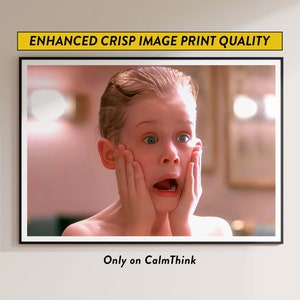 Home Alone Movie Poster Digital Download Kevin Screams Scene Bathroom ...