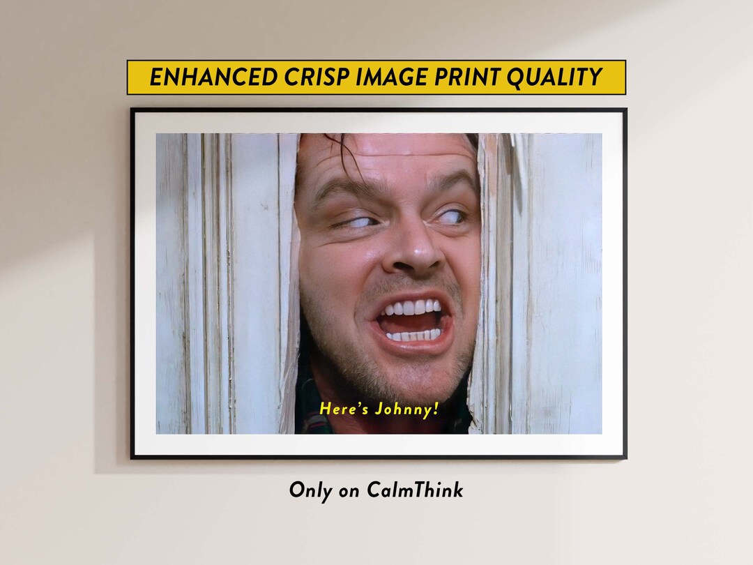 The Shining Movie Poster Digital Download Here's Johnny Scene the ...