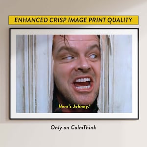 The Shining Movie Poster Digital Download Here's Johnny Scene the ...