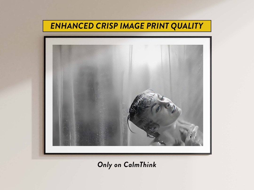 Psycho Movie Poster Psycho Shower Scene Horror Movie Poster Bathroom ...