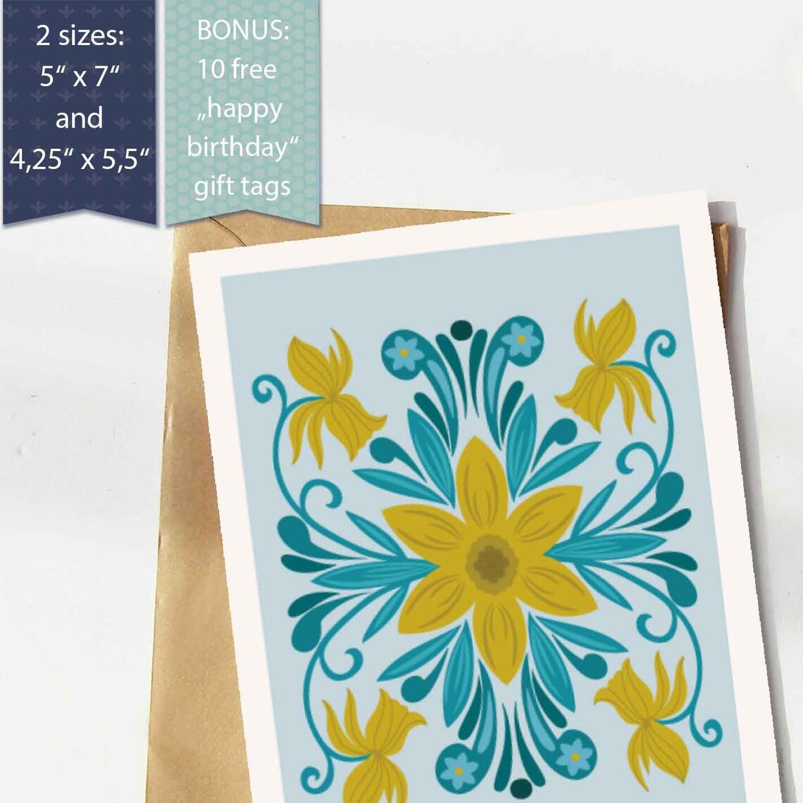 Printable March Flower Greeting Card, Happy Birthday, Daffodil, March ...