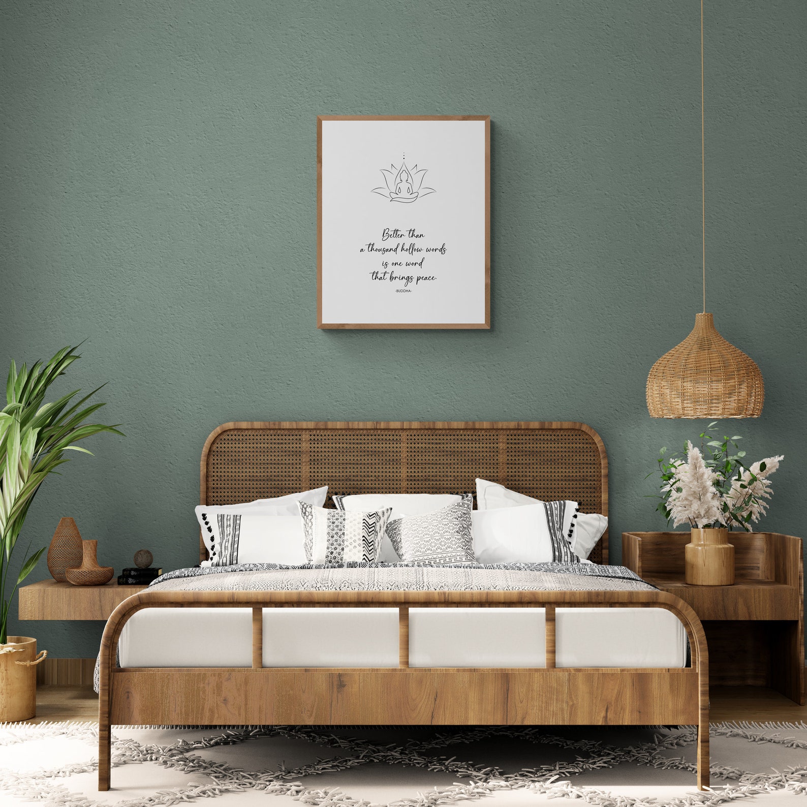 Printable Buddha Wall Art, Downloadable Minimalist Print, Yoga Decor ...