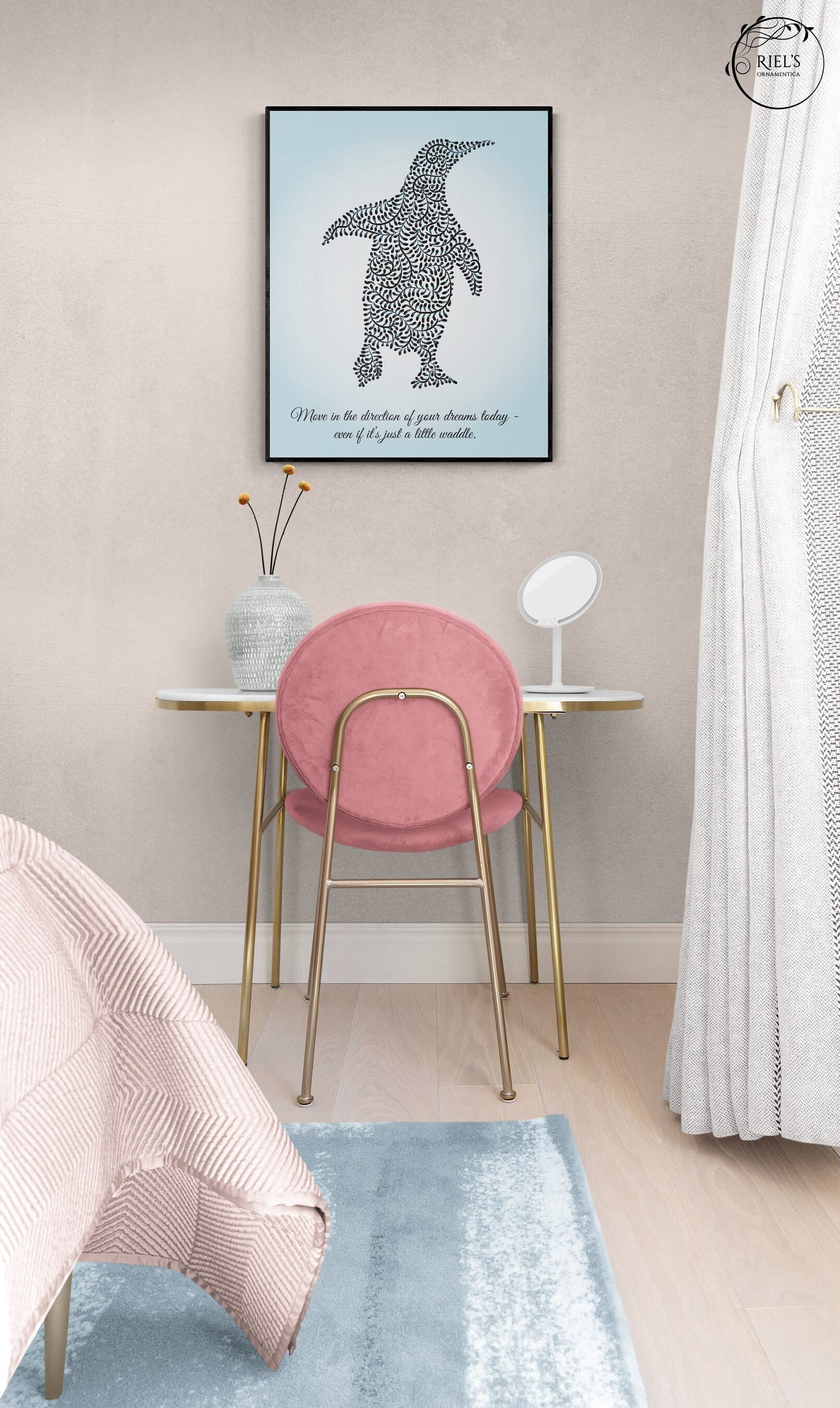 Motivational Penguin Wall Art, Digital Download Print With ...