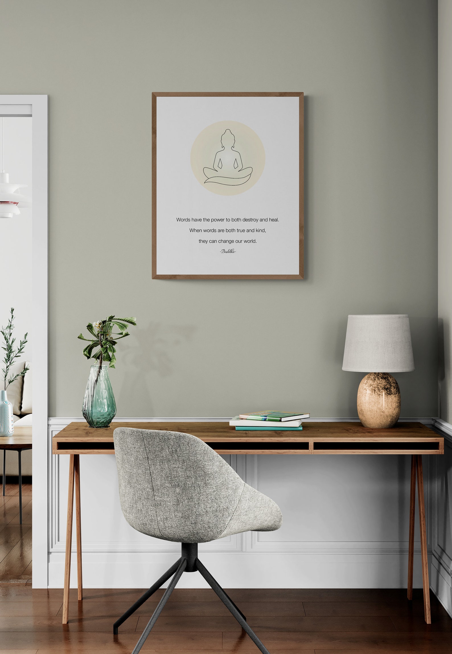 Buddha Quote Wall Art, Downloadable Minimalist Print, Yoga Decor ...