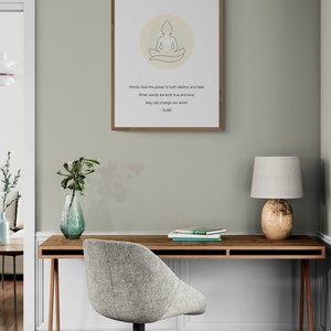 Buddha Quote Wall Art, Downloadable Minimalist Print, Yoga Decor ...