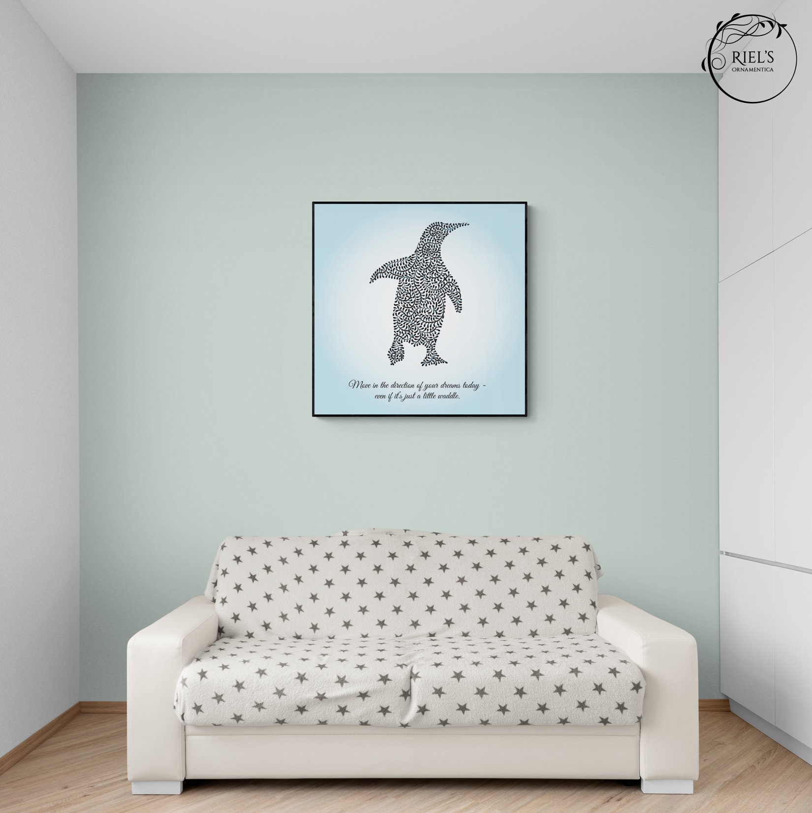Motivational Penguin Wall Art, Digital Download Print With ...
