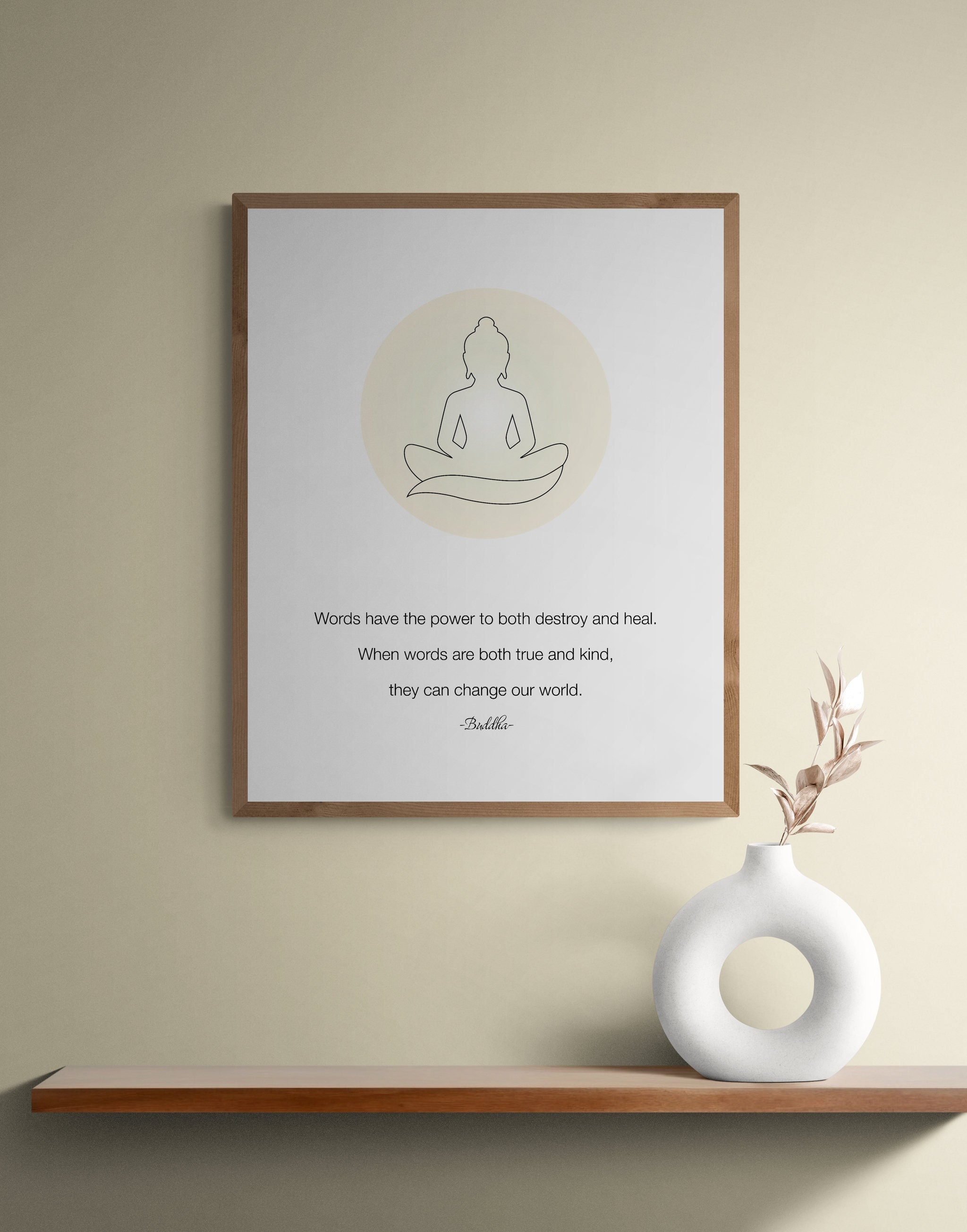 Buddha Quote Wall Art, Downloadable Minimalist Print, Yoga Decor ...