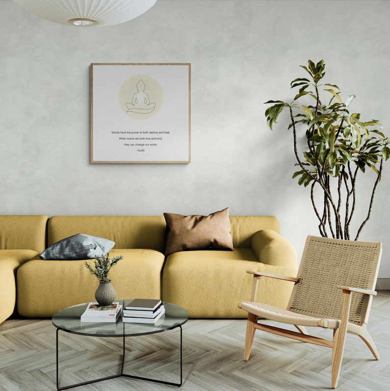 Buddha Quote Wall Art, Downloadable Minimalist Print, Yoga Decor ...