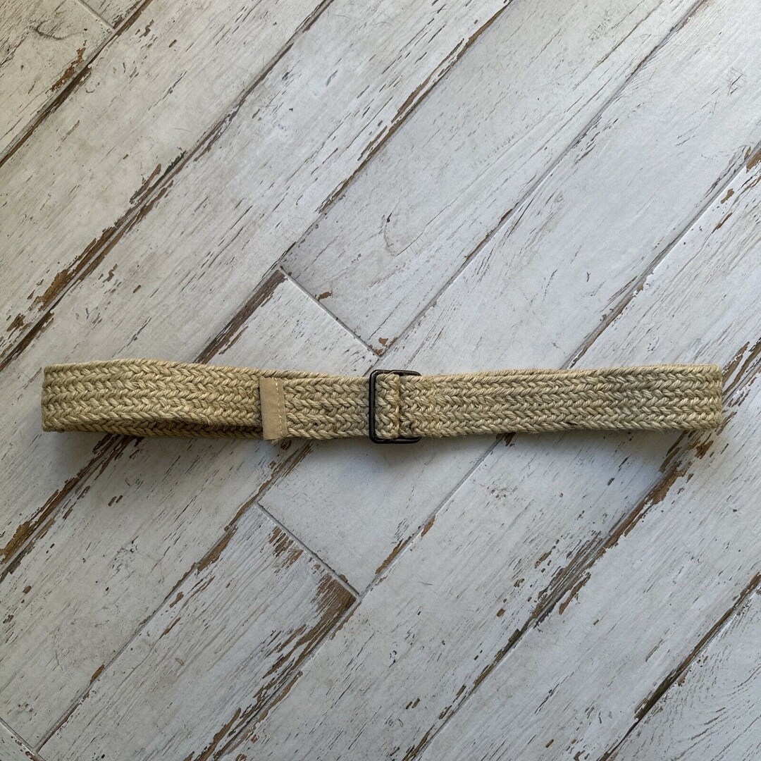 Wide Woven Jute Belt D-ring Buckle Size 41 Inches Vintage - Etsy
