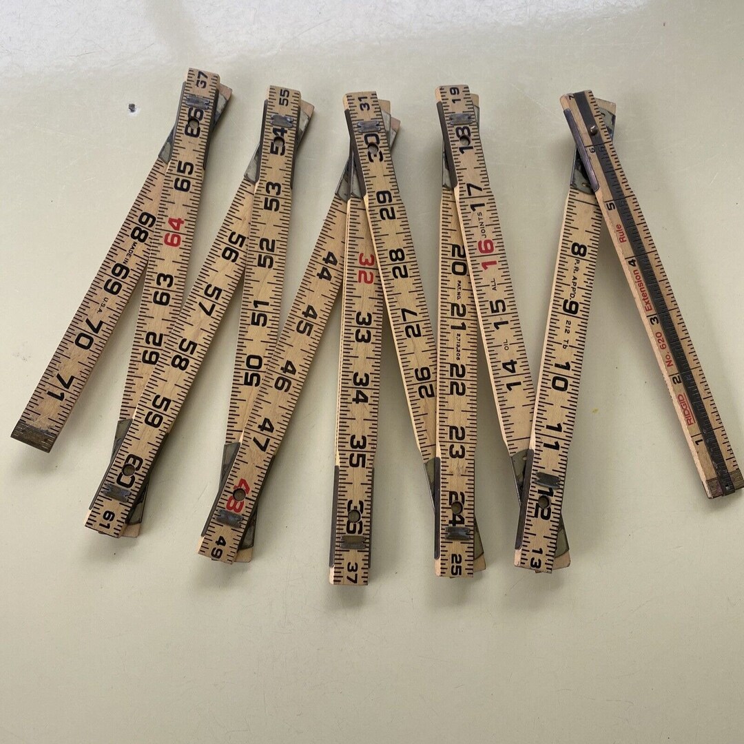 Ridgid Wooden Ruler 6ft No. 620 Extension Rule Wood and Brass - Etsy