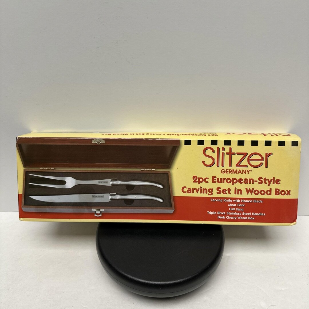 Slitzer Germany 2pc European-style Carving Set With Wooden Box Knife ...