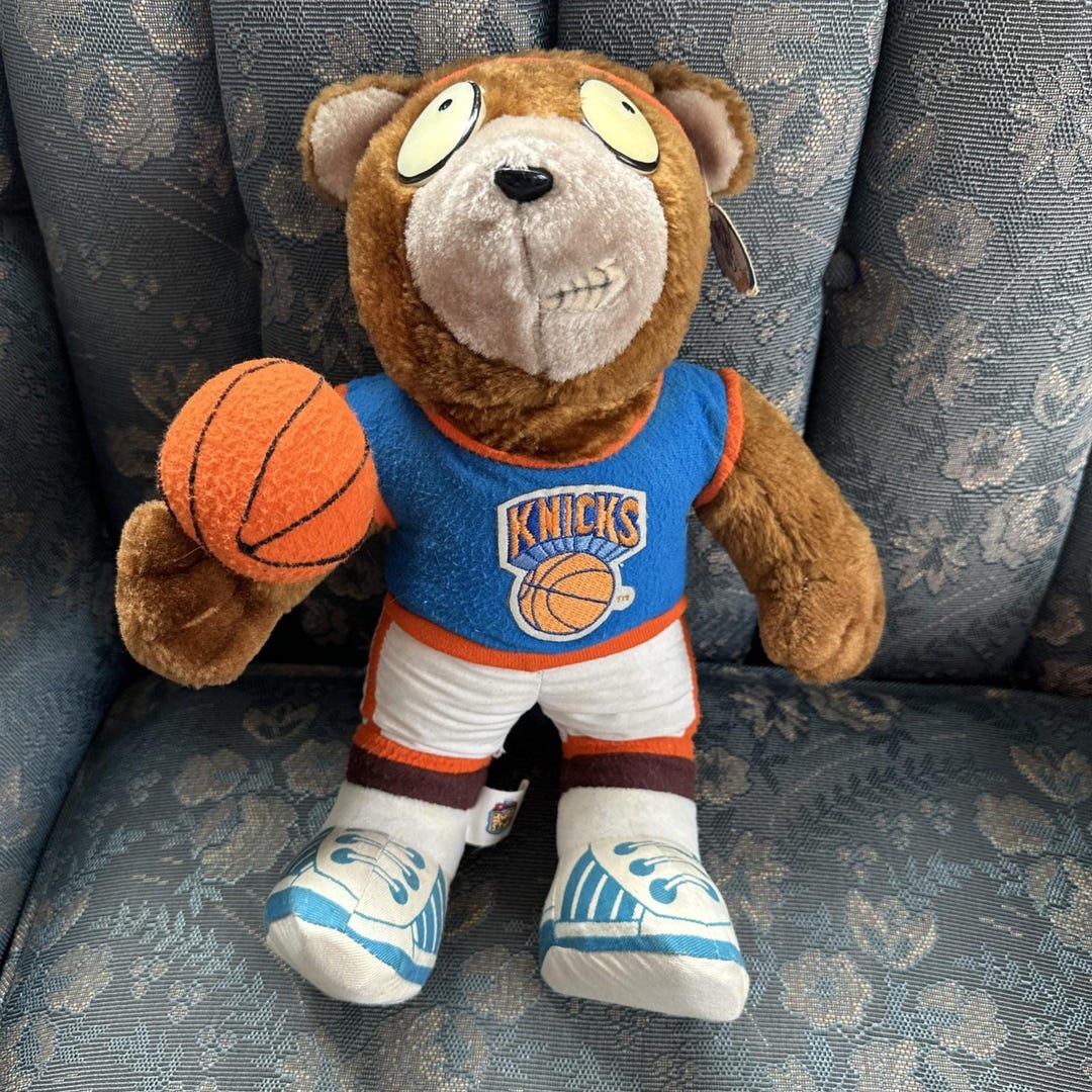 New York Knicks Teddy Bear Plush 10” NBA Vintage 1991 Good Stuff - Etsy