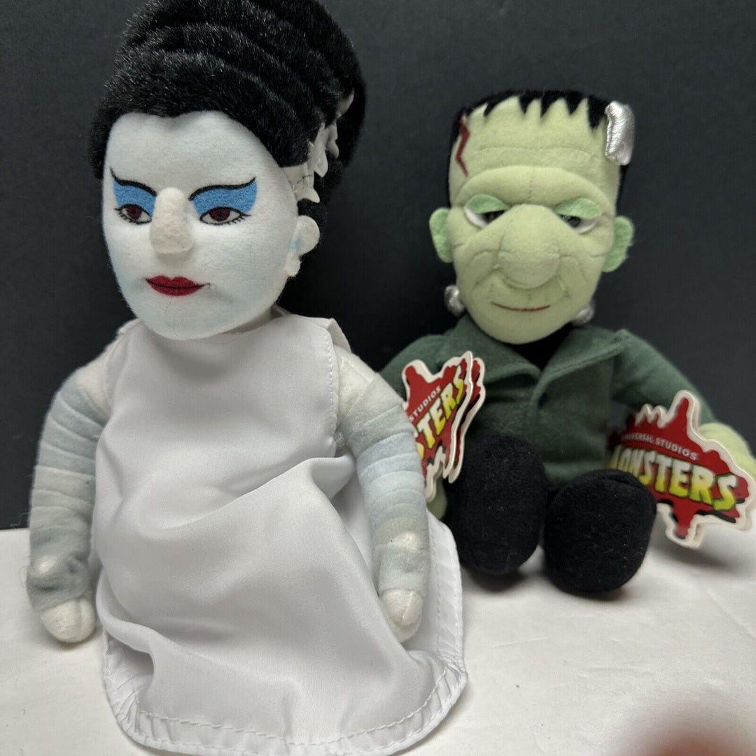 Frankenstein & Bride of Frankenstein 9 Plush Universal Studio Monsters ...