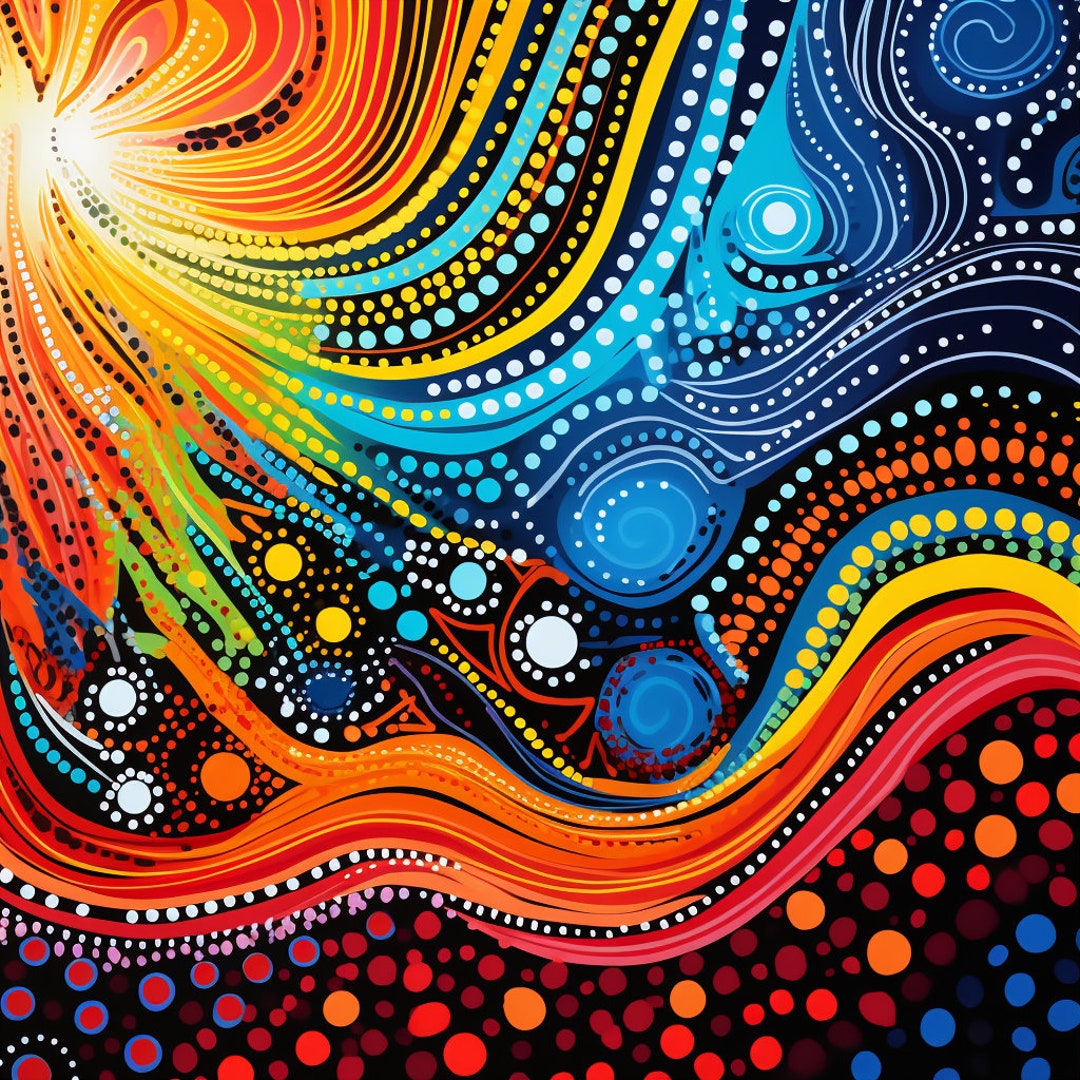 Aboriginal Wall Decor, Aboriginal Digital Art, Australian Aboriginal ...