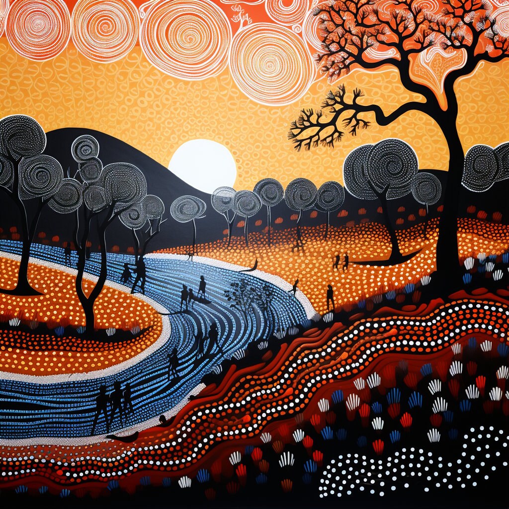 Aboriginal Wall Decor, Aboriginal Digital Art, Australian Aboriginal ...