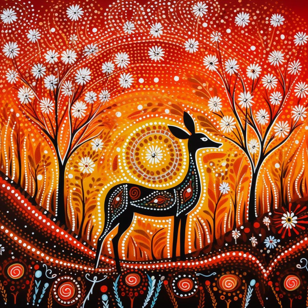 Aboriginal Wall Decor, Aboriginal Digital Art, Australian Aboriginal ...