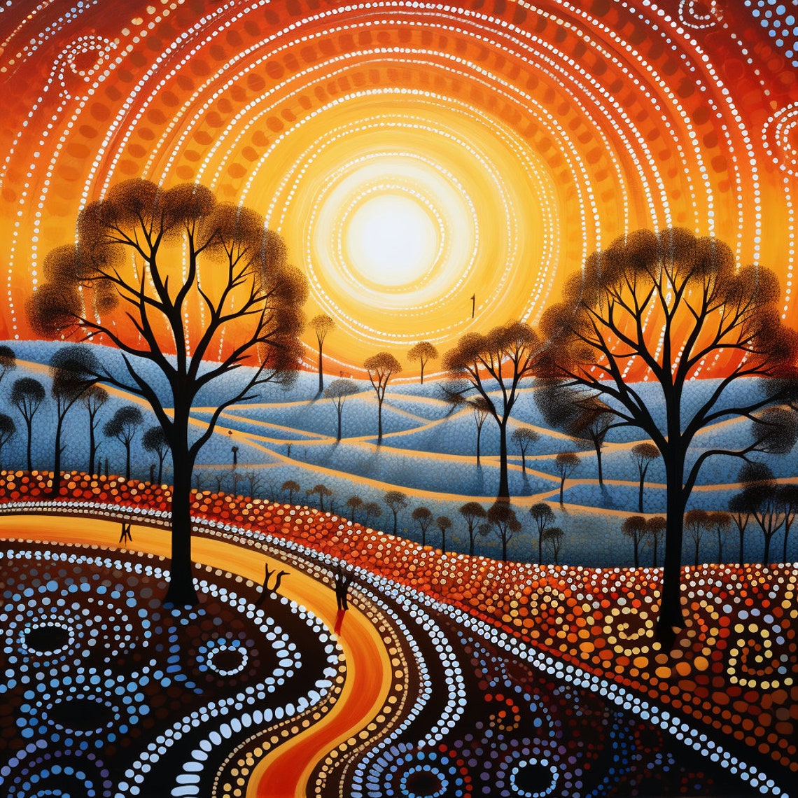 Aboriginal Wall Decor, Aboriginal Digital Art, Australian Aboriginal ...