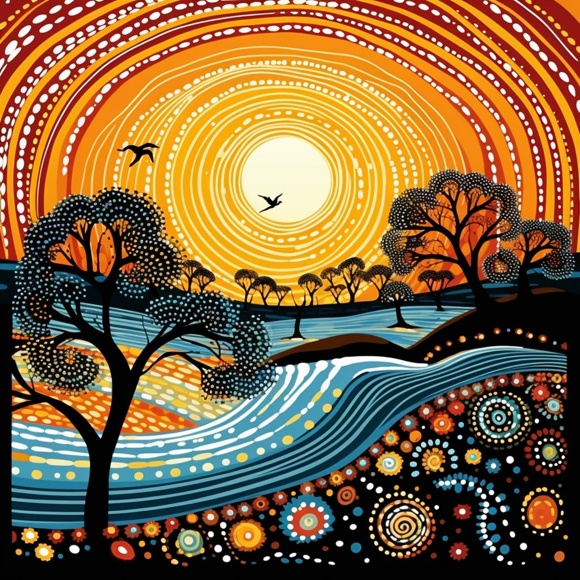 Aboriginal Wall Decor, Aboriginal Digital Art, Australian Aboriginal ...