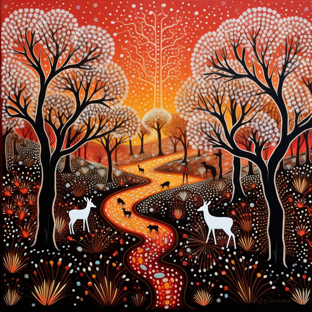 Aboriginal Wall Decor, Aboriginal Digital Art, Australian Aboriginal ...