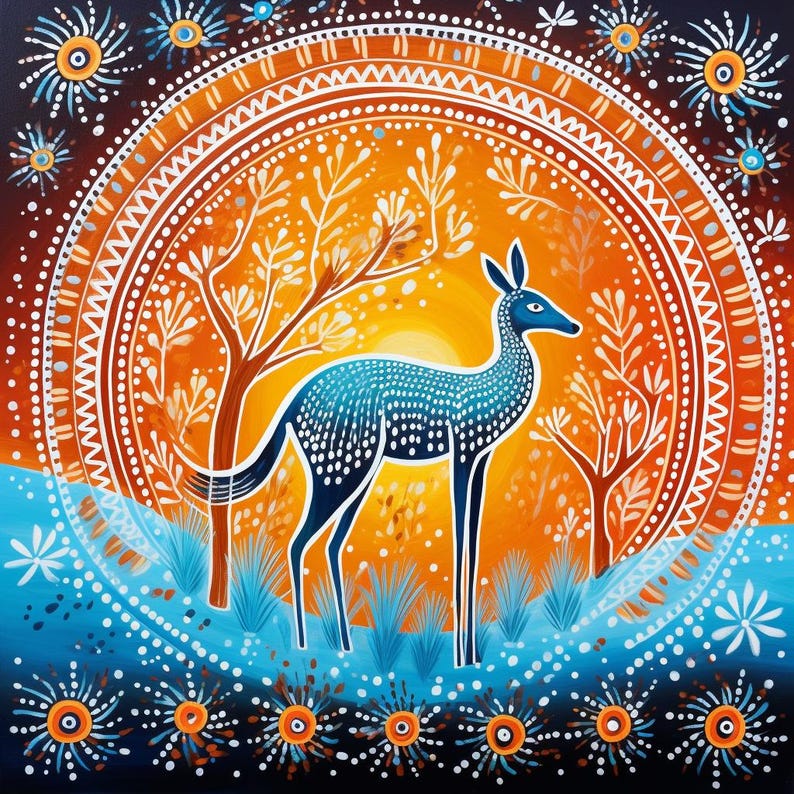 Aboriginal Wall Decor, Aboriginal Digital Art, Australian Aboriginal ...