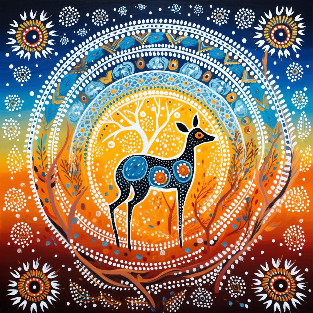 Aboriginal Wall Decor, Aboriginal Digital Art, Australian Aboriginal ...