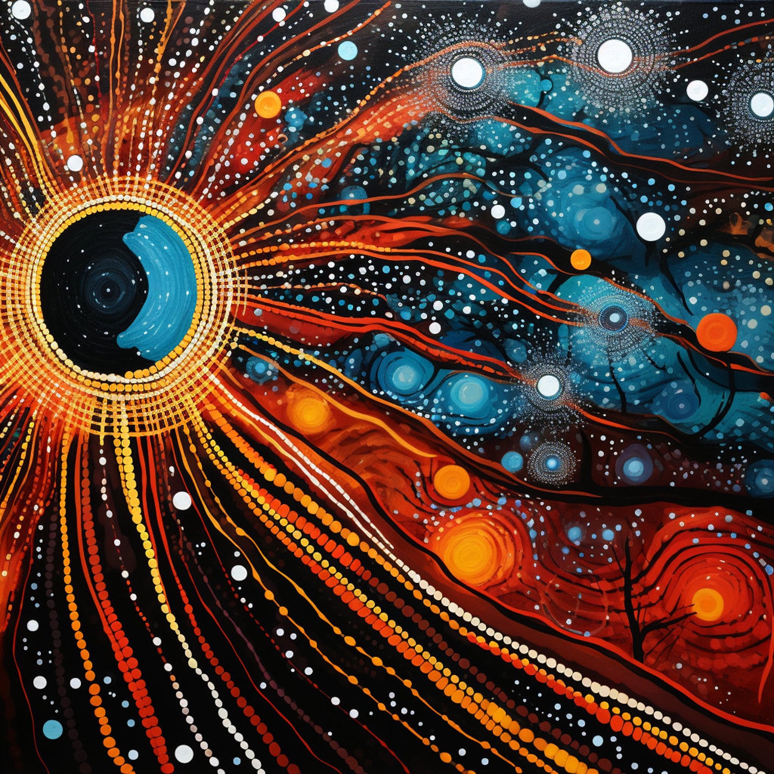 Aboriginal Wall Decor, Aboriginal Digital Art, Australian Aboriginal ...