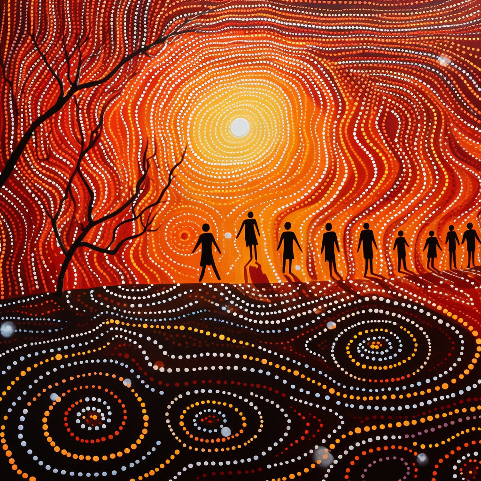 Aboriginal Wall Decor, Aboriginal Digital Art, Australian Aboriginal ...