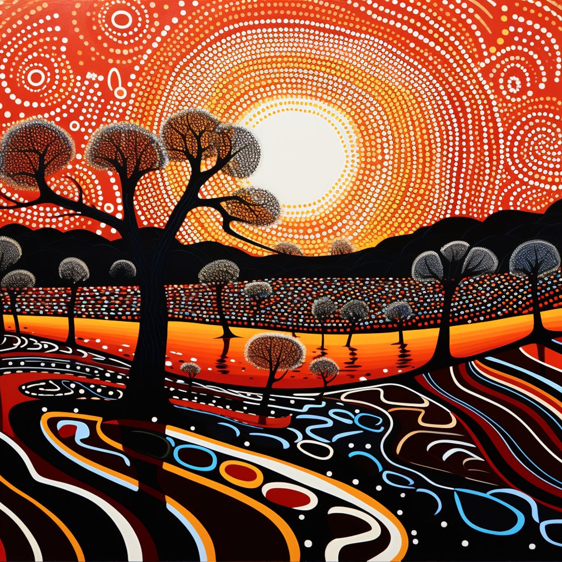 Aboriginal Wall Decor, Aboriginal Digital Art, Australian Aboriginal ...