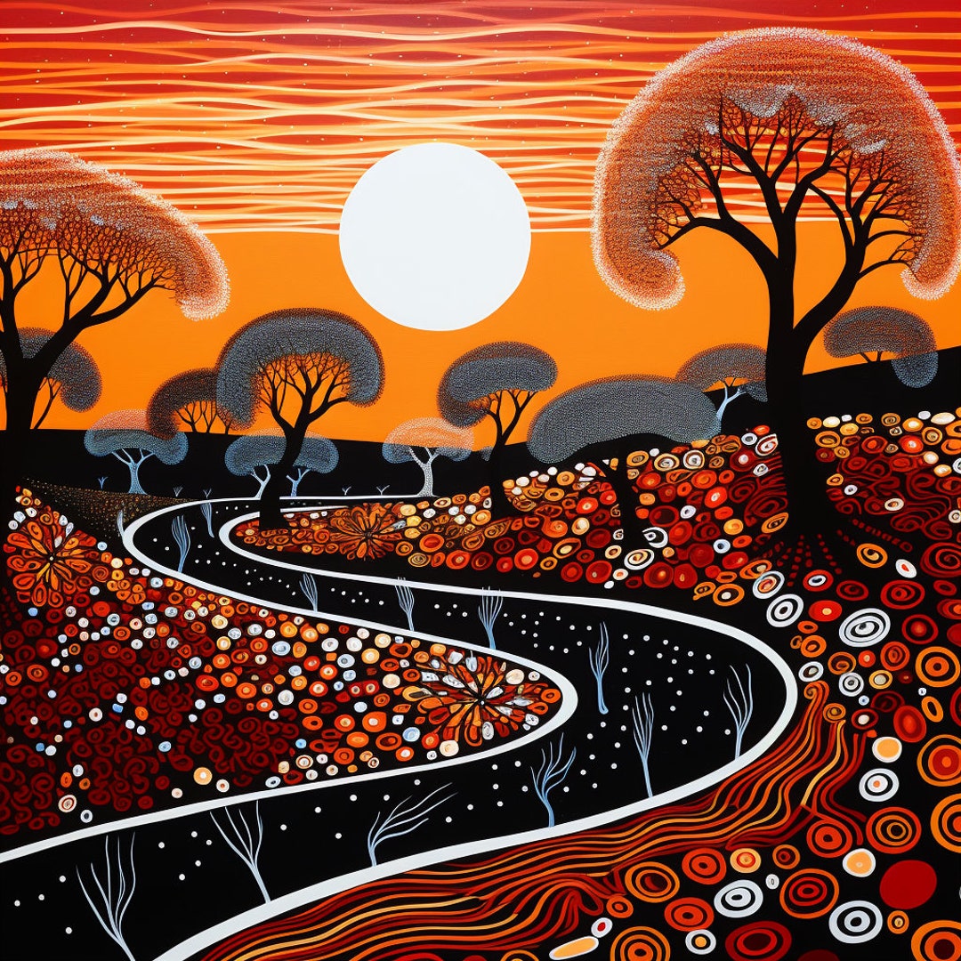 Aboriginal Wall Decor, Aboriginal Digital Art, Australian Aboriginal ...