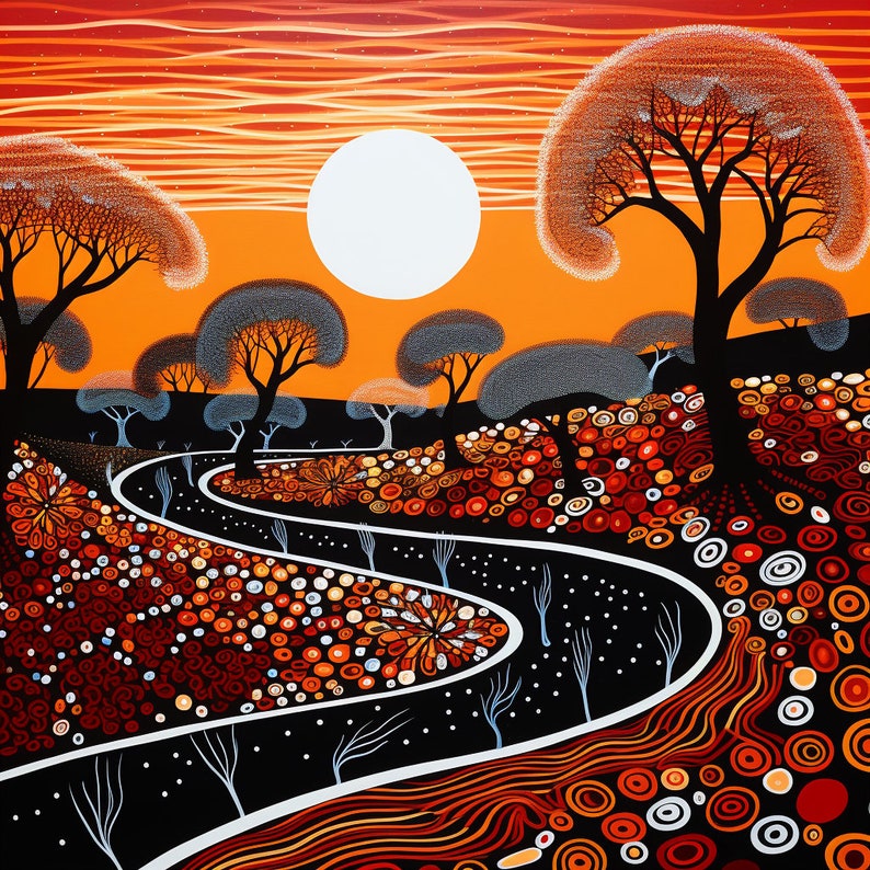 Aboriginal Wall Decor, Aboriginal Digital Art, Australian Aboriginal ...