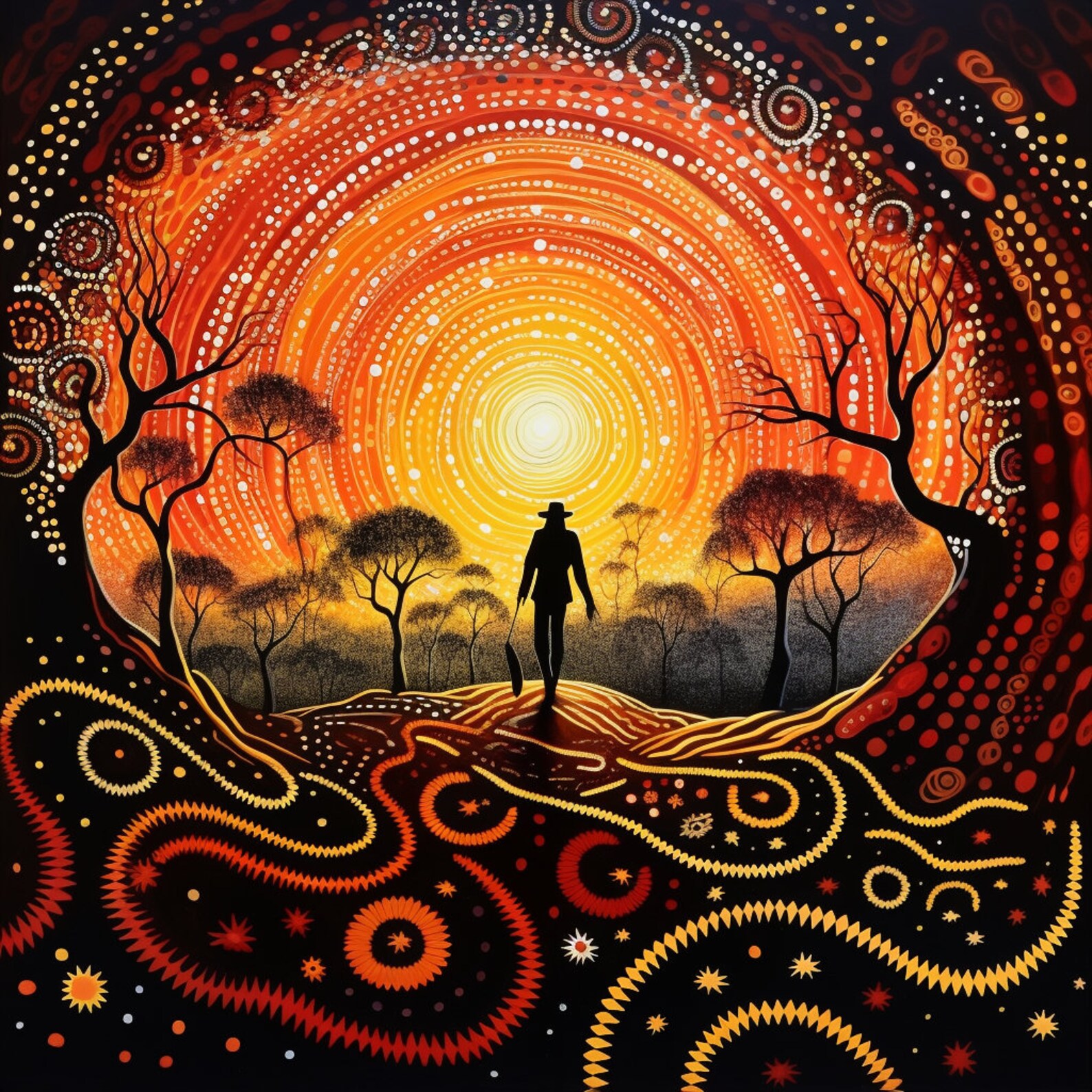 Aboriginal Wall Decor, Aboriginal Digital Art, Australian Aboriginal ...