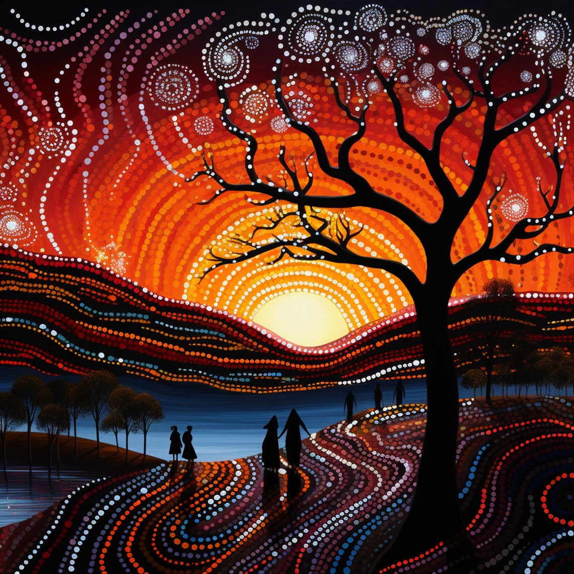 Aboriginal Wall Decor, Aboriginal Digital Art, Australian Aboriginal ...