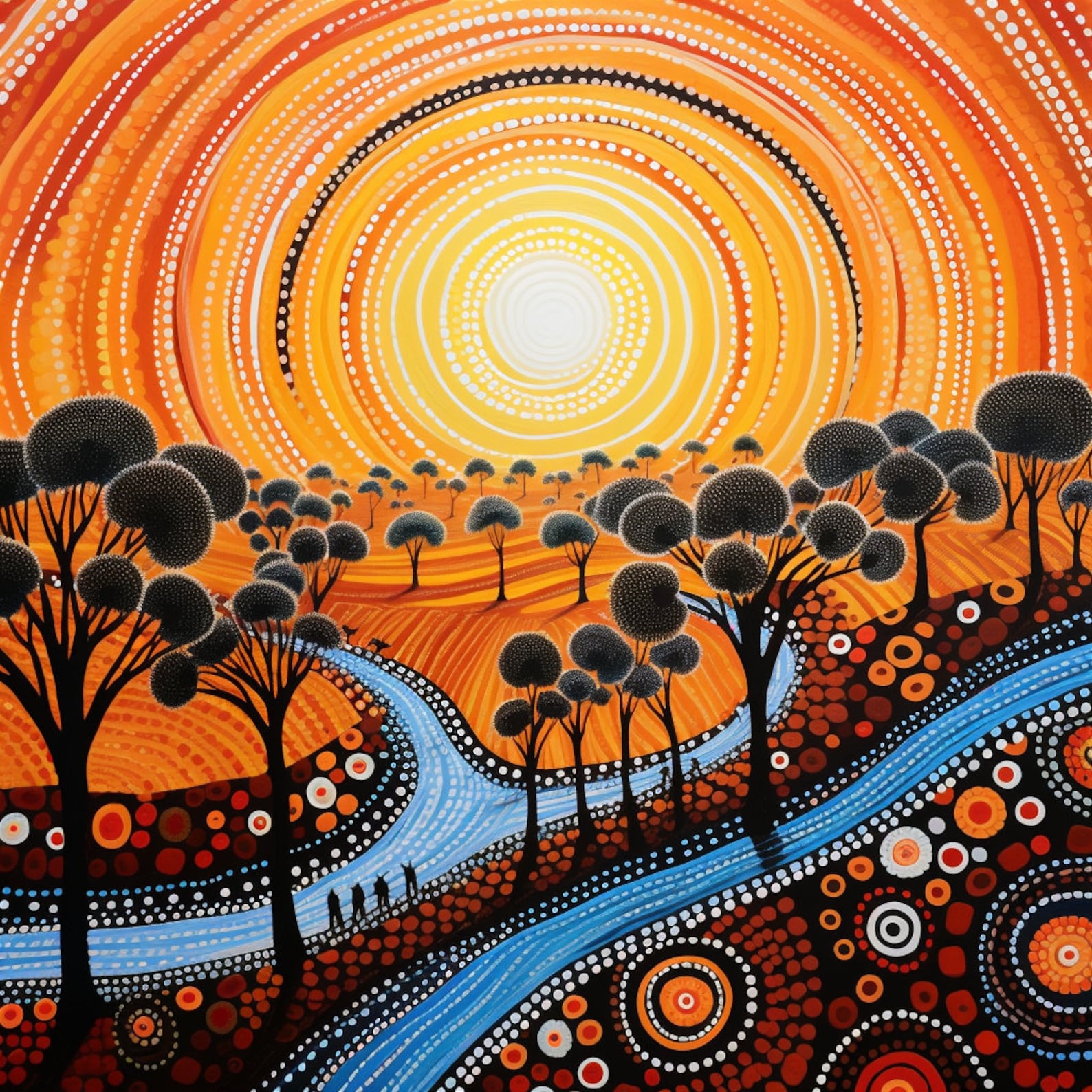 Aboriginal Wall Decor, Aboriginal Digital Art, Australian Aboriginal ...