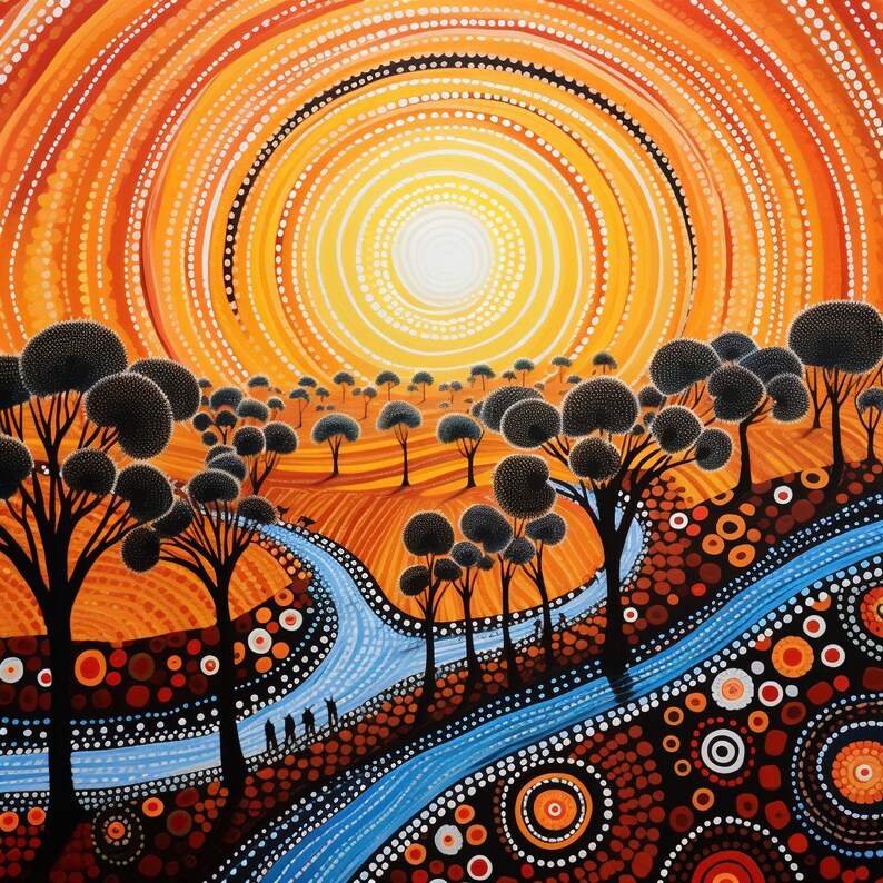 Aboriginal Wall Decor, Aboriginal Digital Art, Australian Aboriginal ...