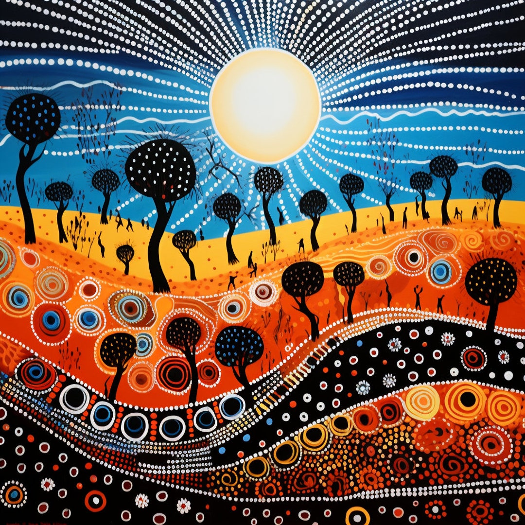 Aboriginal Wall Decor, Aboriginal Digital Art, Australian Aboriginal ...