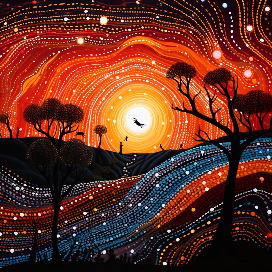 Aboriginal Wall Decor, Aboriginal Digital Art, Australian Aboriginal ...