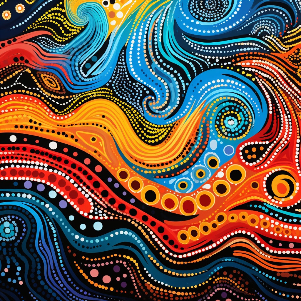 Aboriginal Wall Decor, Aboriginal Digital Art, Australian Aboriginal ...